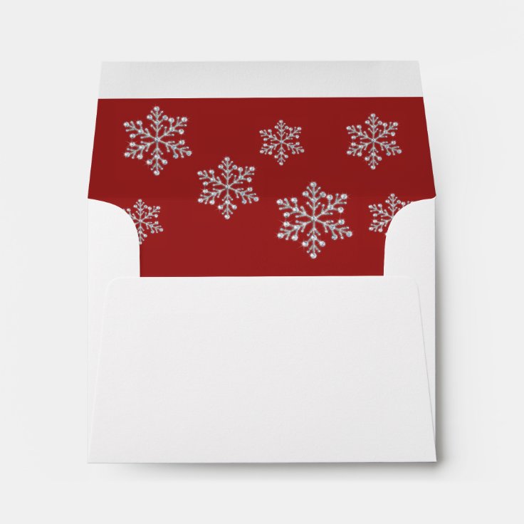 Winter Snowflake RSVP Envelope | Zazzle
