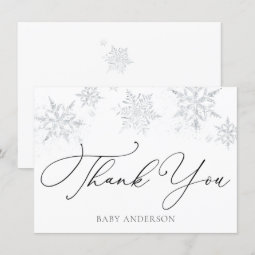 Winter Snowflake Thank You | Zazzle