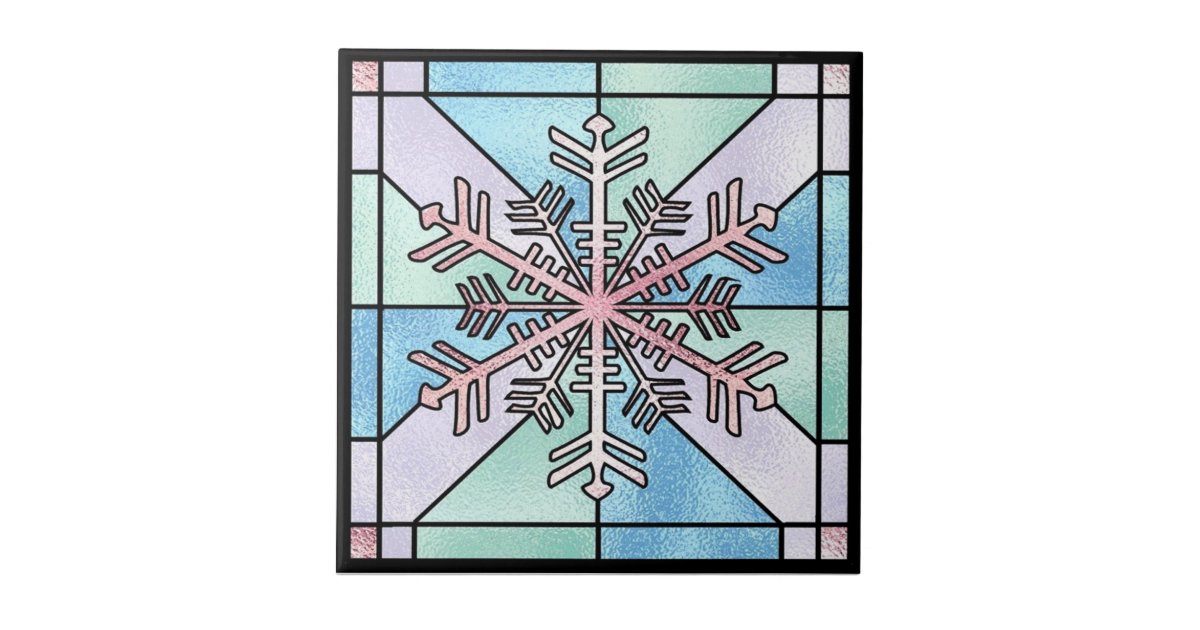 Winter Snowflake Tile Trivet | Zazzle