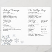 Winter Snowflake Wedding Program | Zazzle
