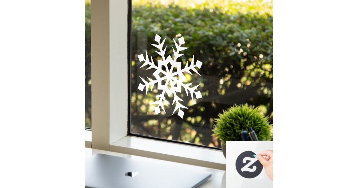 winter snowflake window cling | Zazzle