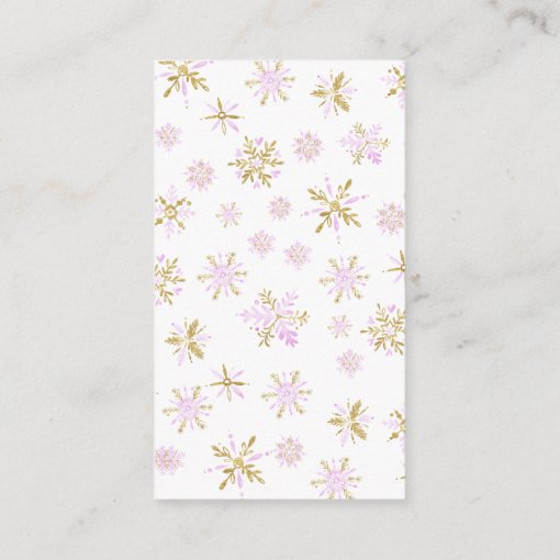 Winter Snowflakes Baby Shower Diaper Raffle Ticket Enclosure Card | Zazzle