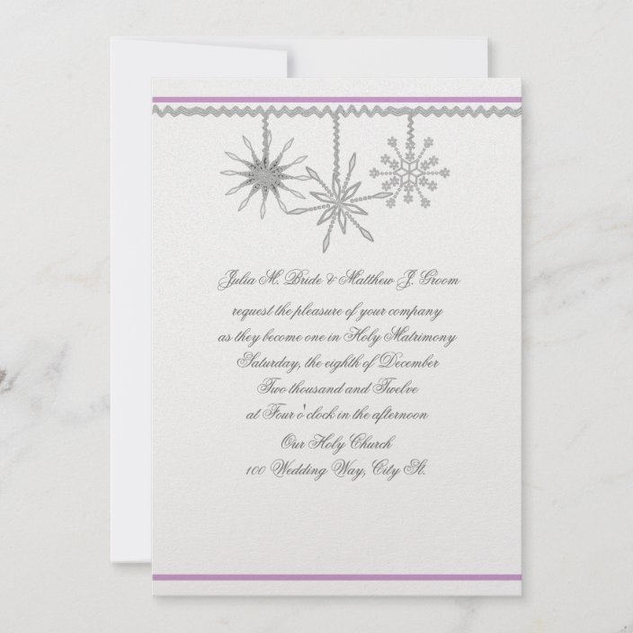Winter Snowflakes Invitation | Zazzle.com