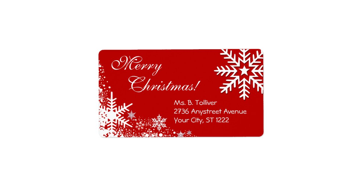 Winter Snowflakes label | Zazzle