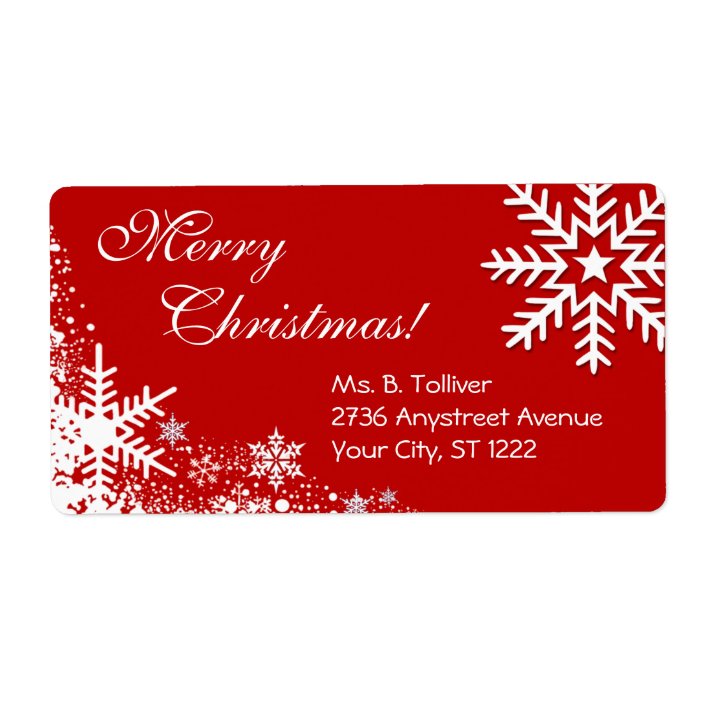 Winter Snowflakes label | Zazzle.com