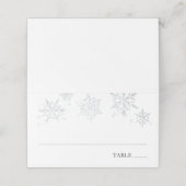 Winter Snowflakes Name Place Cards | Zazzle