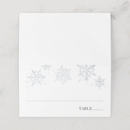 Winter Snowflakes Name Place Cards | Zazzle