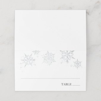 Winter Snowflakes Name Place Cards | Zazzle