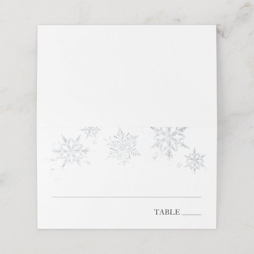 Winter Snowflakes Name Place Cards | Zazzle