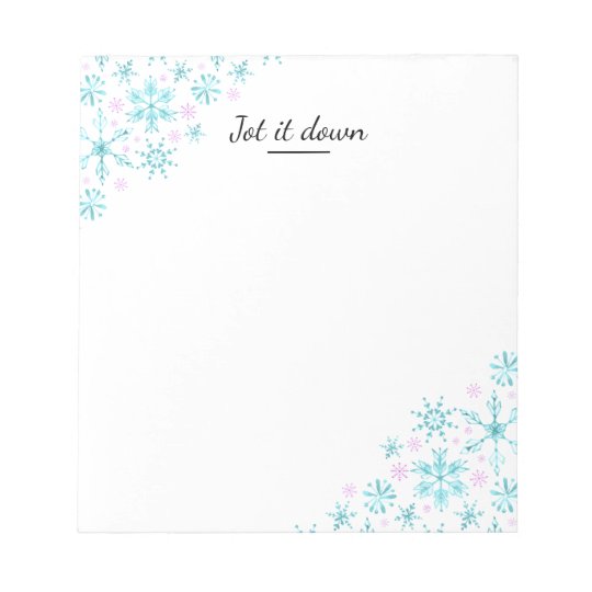 Winter Snowflakes Notepad | Zazzle.com