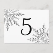 Winter Snowflakes Table Number | Zazzle