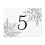 Winter Snowflakes Table Number | Zazzle