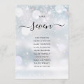 Winter Snowflakes Table Number Seating Chart | Zazzle