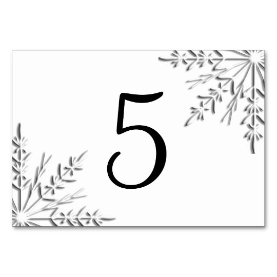 Winter Snowflakes Table Numbers | Zazzle.com