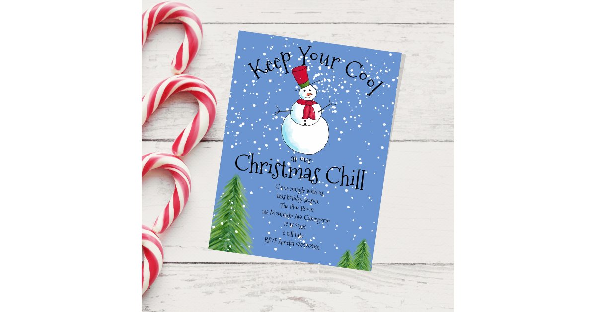 Winter Snowman Party Invitation | Zazzle