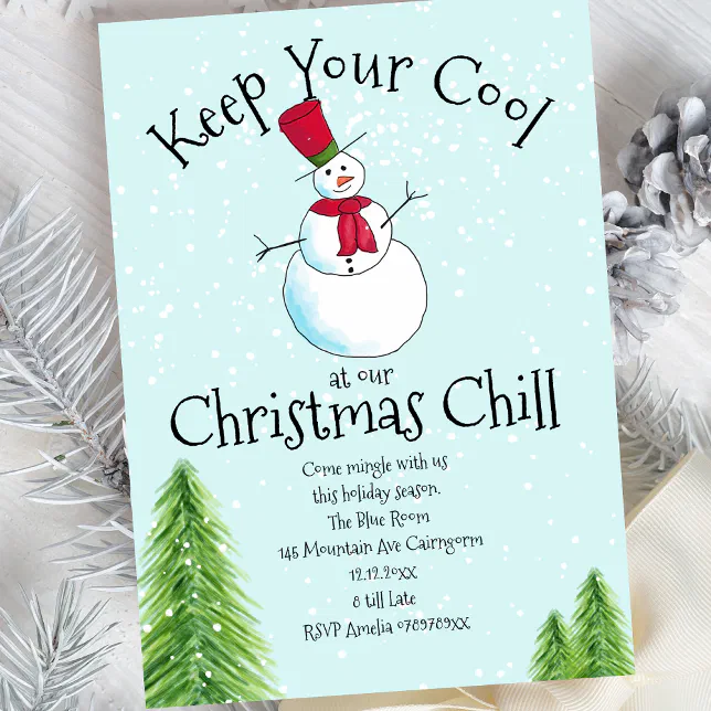 Winter Snowman Party Invitation | Zazzle