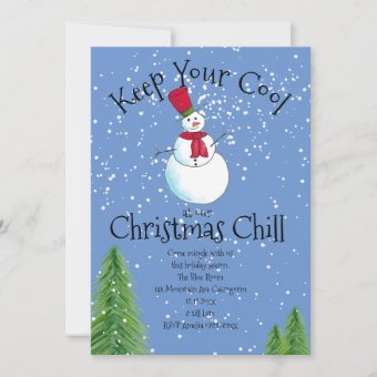 Winter Snowman Party Invitation | Zazzle