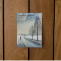 Winter Solitude Watercolor Sympathy Bereavement Postcard | Zazzle