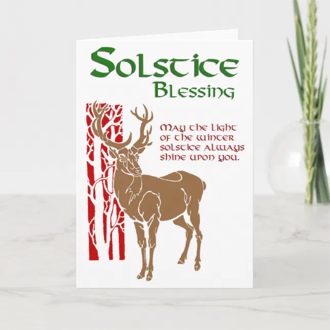 Winter Solstice Blessing Holiday Card | Zazzle