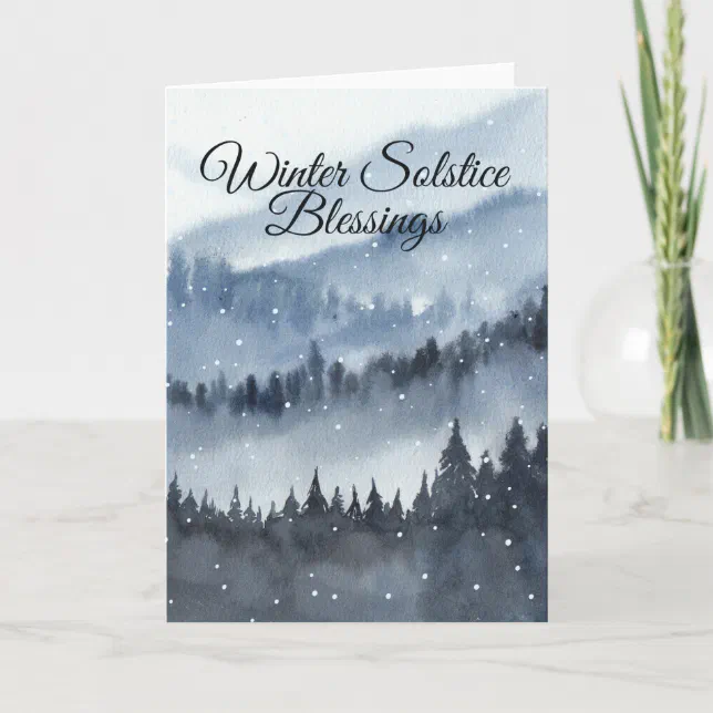 Winter Solstice Blessings Pagan Yule Card | Zazzle