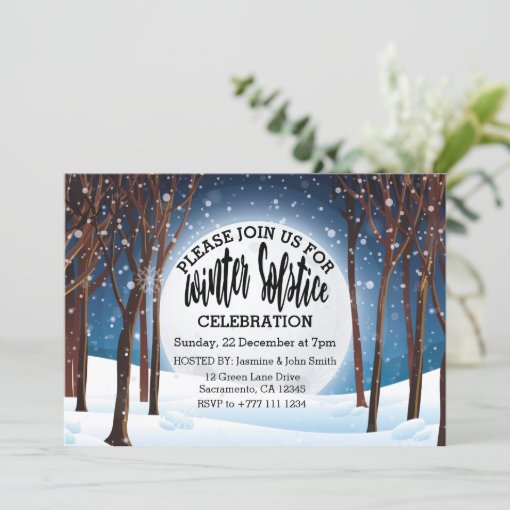 Winter Solstice Celebration Invitation | Zazzle