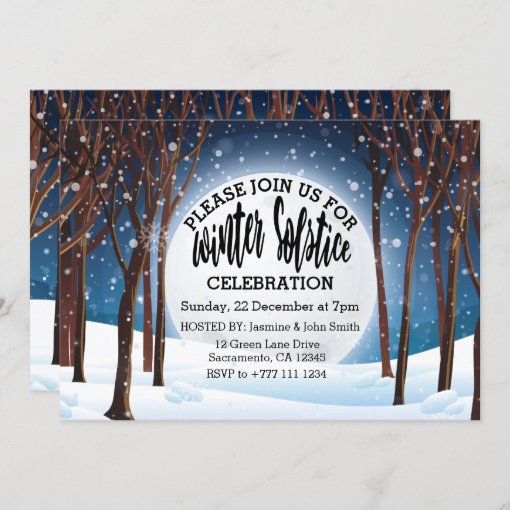 Winter Solstice Celebration Invitation | Zazzle