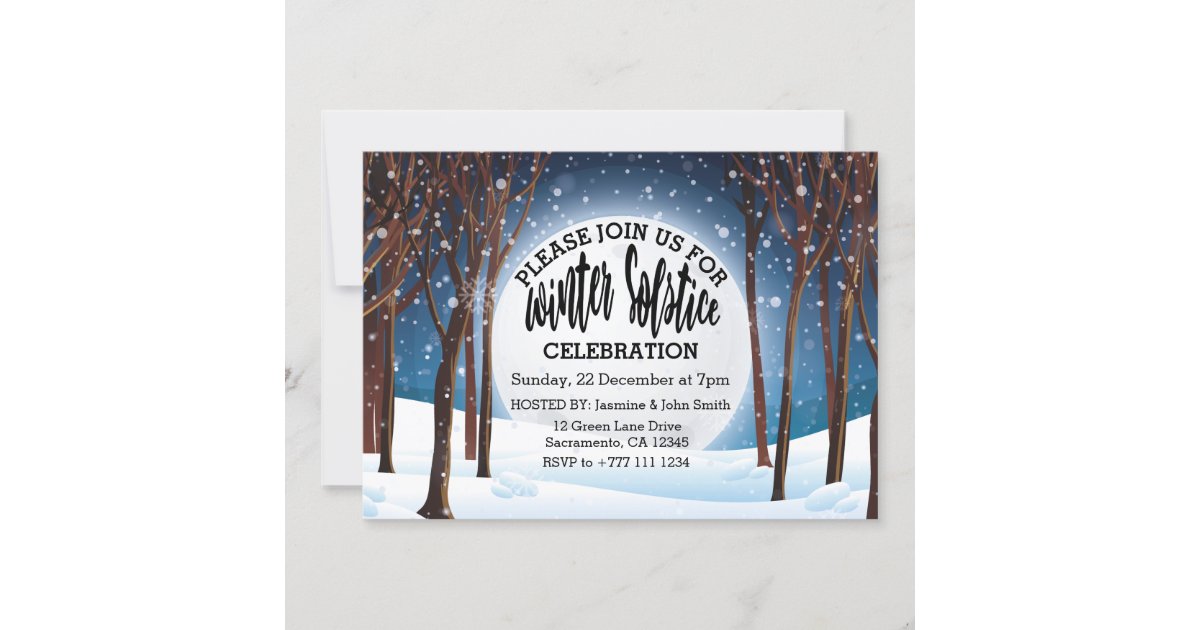Winter Solstice Celebration Invitation | Zazzle