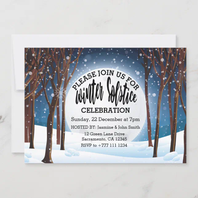 Winter Solstice Celebration Invitation | Zazzle
