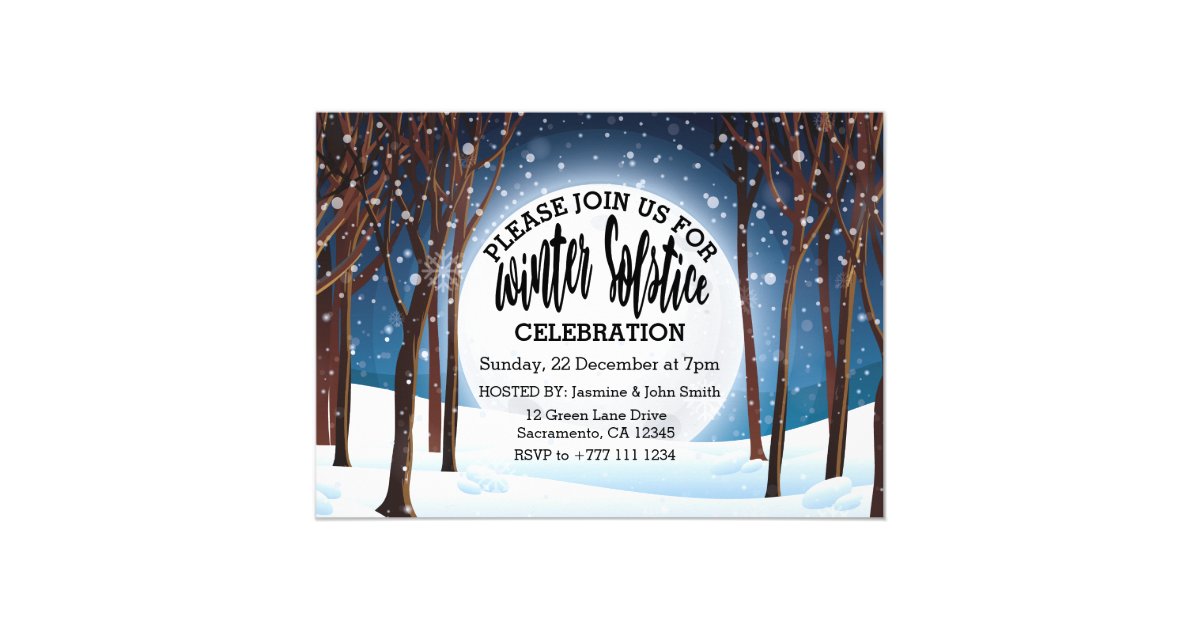 Winter Solstice Celebration Invitation | Zazzle.com