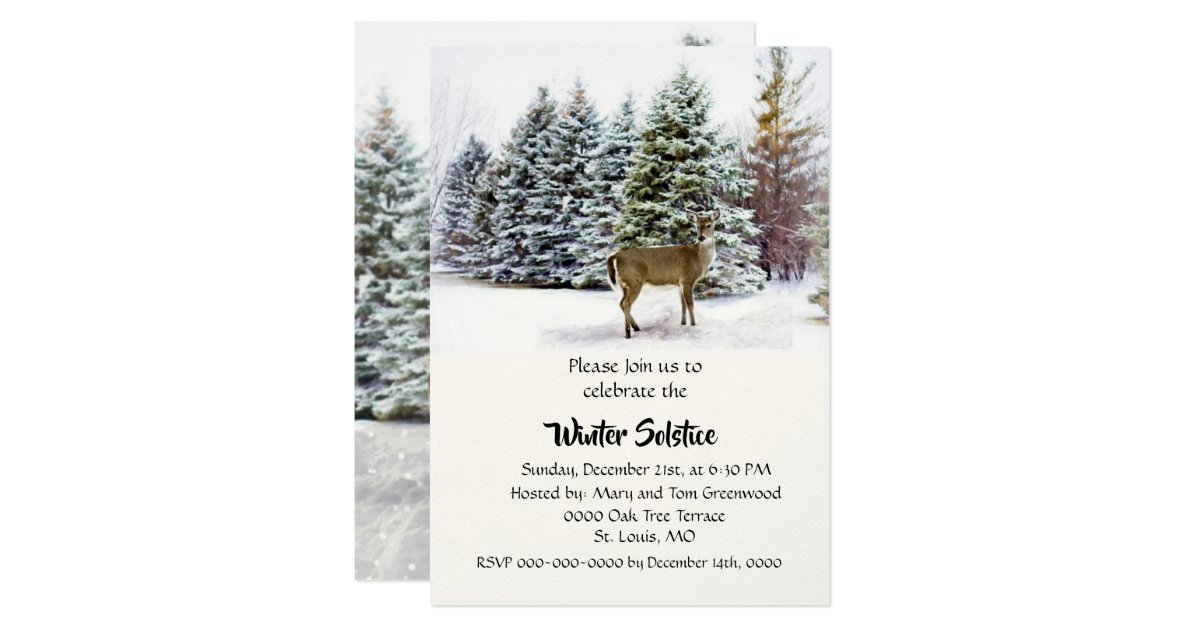 Winter Solstice Dinner Invitation | Zazzle.com