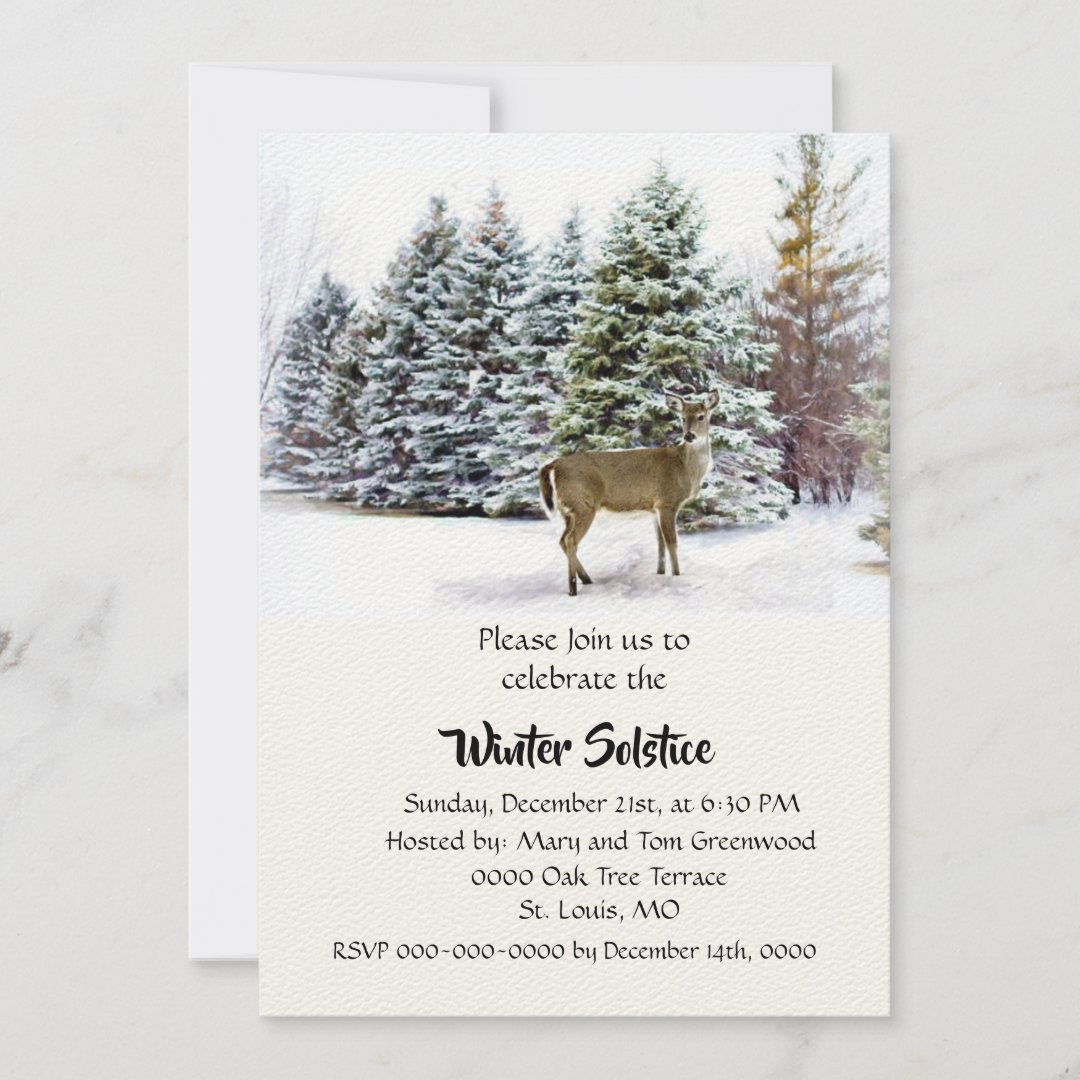 Winter Solstice Dinner Invitation | Zazzle