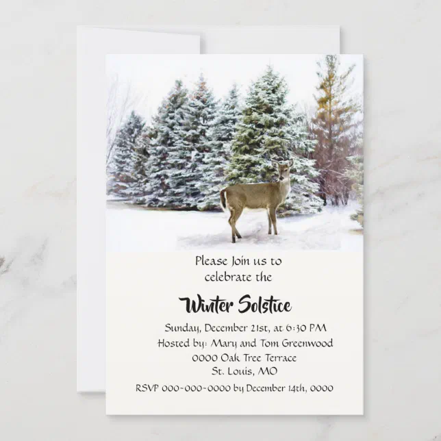 Winter Solstice Dinner Invitation | Zazzle