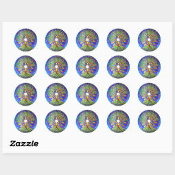 Winter Solstice Full Moon Mandala Sticker | Zazzle