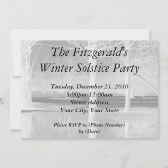 Winter Solstice Party Invitation | Zazzle