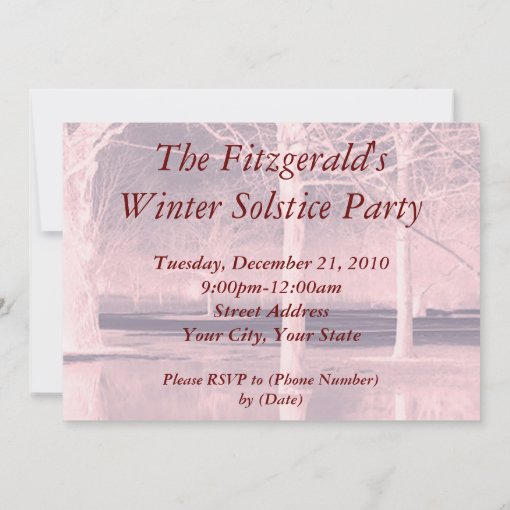 Winter Solstice Party Invitation | Zazzle