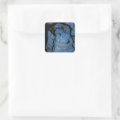 Winter Solstice Raven and Moon Square Sticker | Zazzle