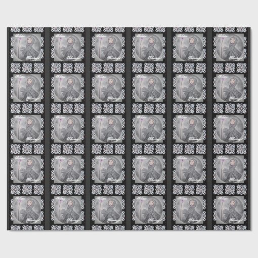 Winter Solstice Snow Maker Witch Pagan Wrapping Paper | Zazzle