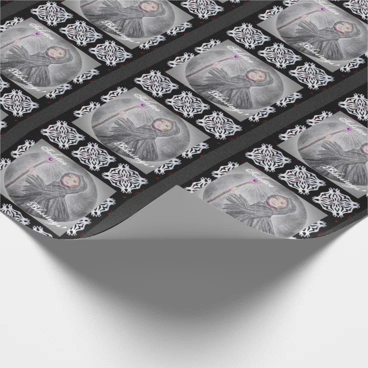 Winter Solstice Snow Maker Witch Pagan Wrapping Paper | Zazzle