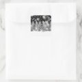 Winter Solstice Snowfall Square Sticker | Zazzle