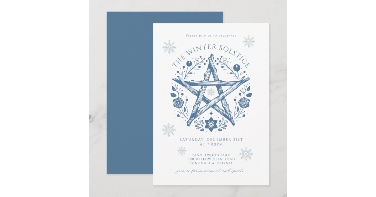 Winter Solstice Yuletide Party Invitation | Zazzle