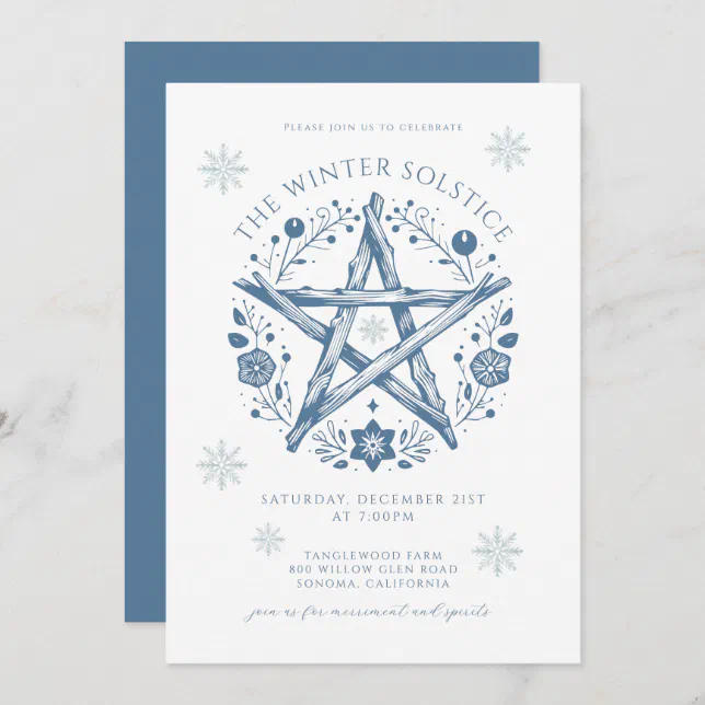 Winter Solstice Yuletide Party Invitation | Zazzle