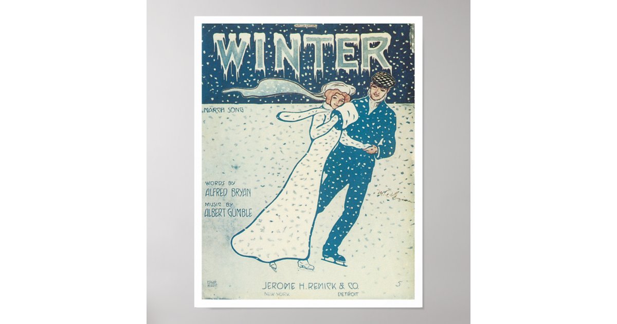 Winter Songbook Cover Poster | Zazzle