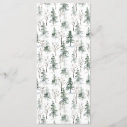 Winter Splendor Christmas Dinner Party Menu | Zazzle