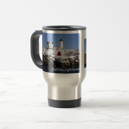 Winter & Summer Nubbles Lighthouse Travel Mug | Zazzle