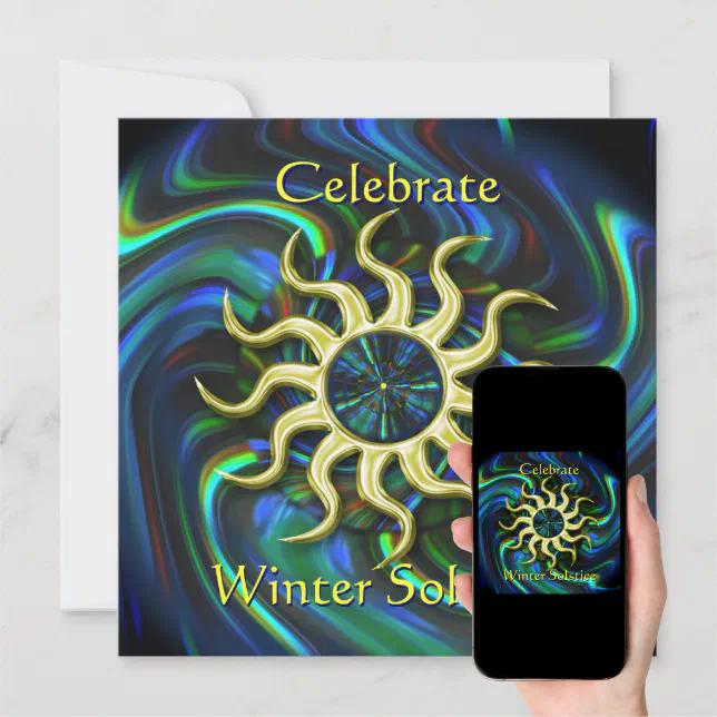 Winter Sun Solstice Party Invitation | Zazzle