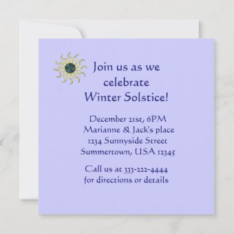 Winter Sun Solstice Party Invitation | Zazzle