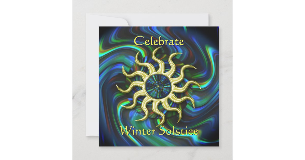 Winter Sun Solstice Party Invitation | Zazzle