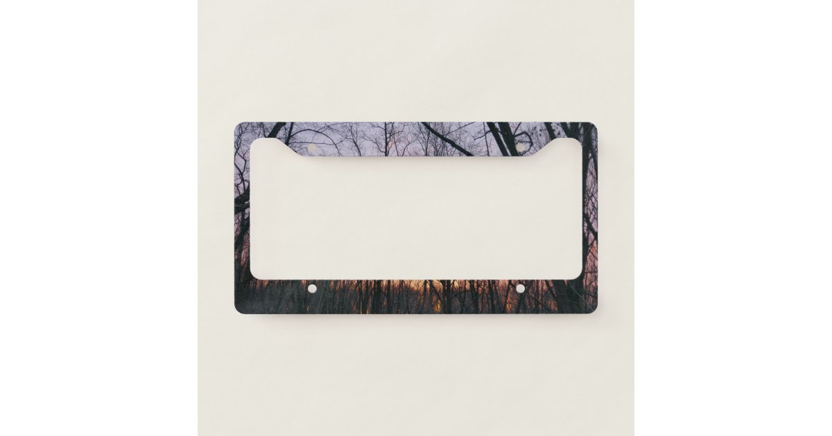 Winter Sunrise II License Plate Frame | Zazzle