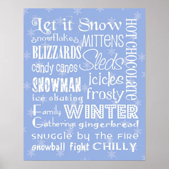 Winter Theme Poster | Zazzle