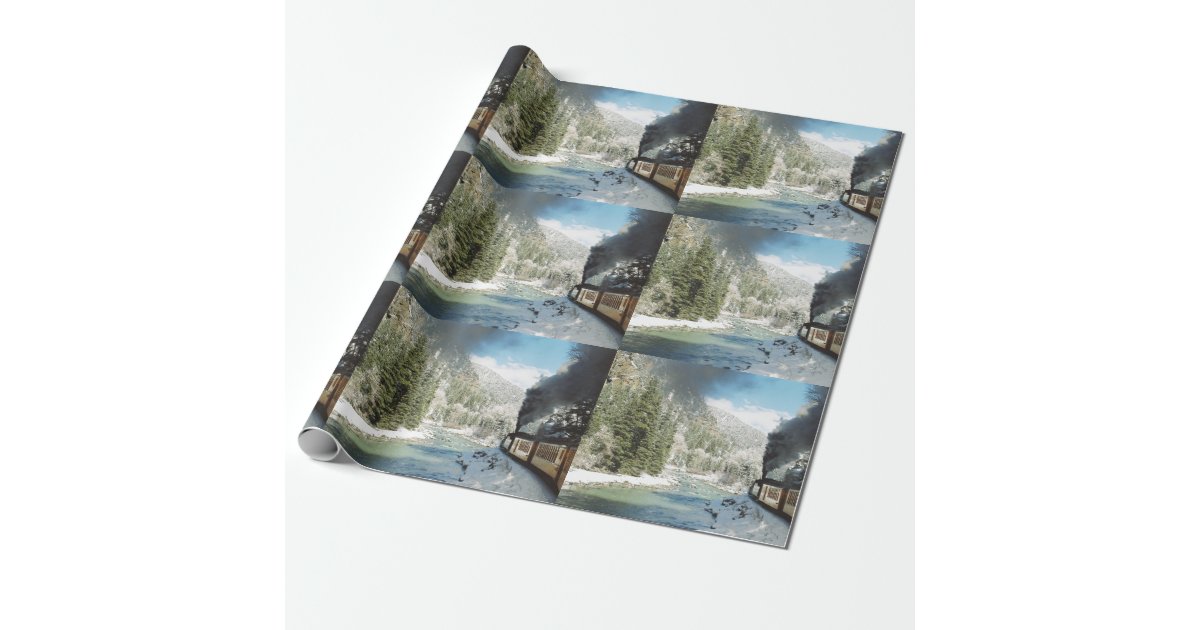 Winter Train Wrap Wrapping Paper | Zazzle